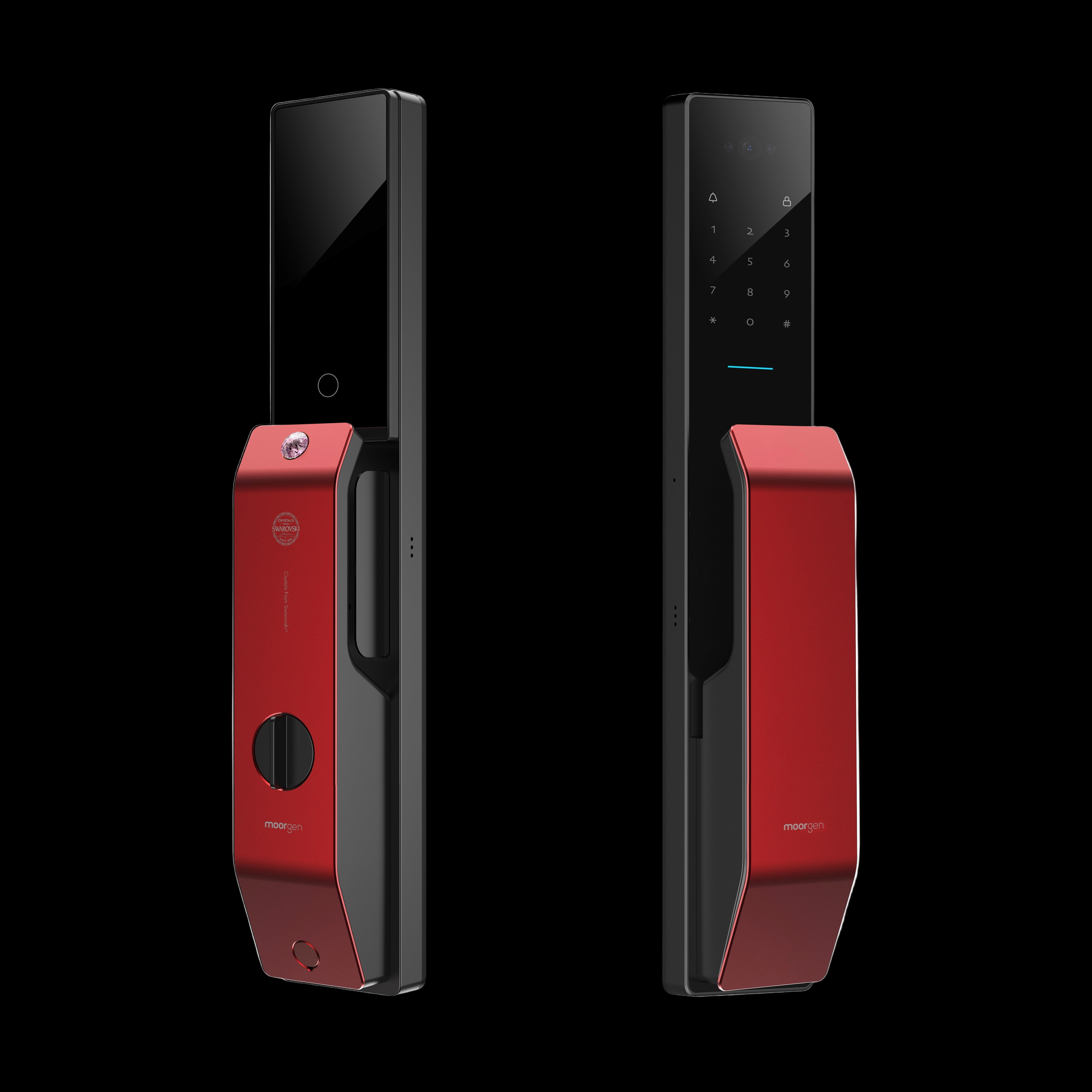 T9+ Swarovski Moorgen Smart Lock - Ferrari Red – Arpina Tech
